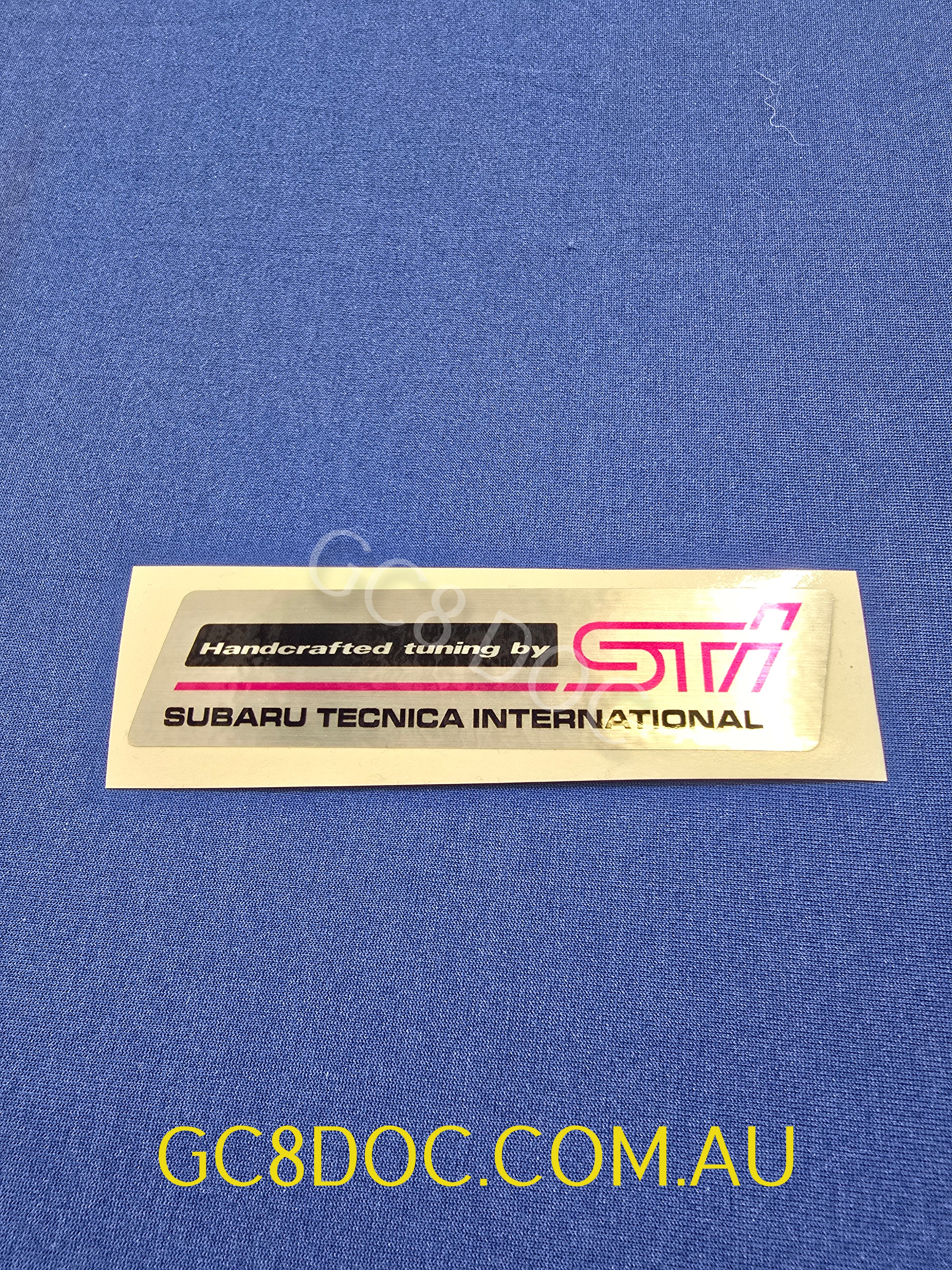 Handcrafted & Tuned By STI Sticker – GC8 DOC