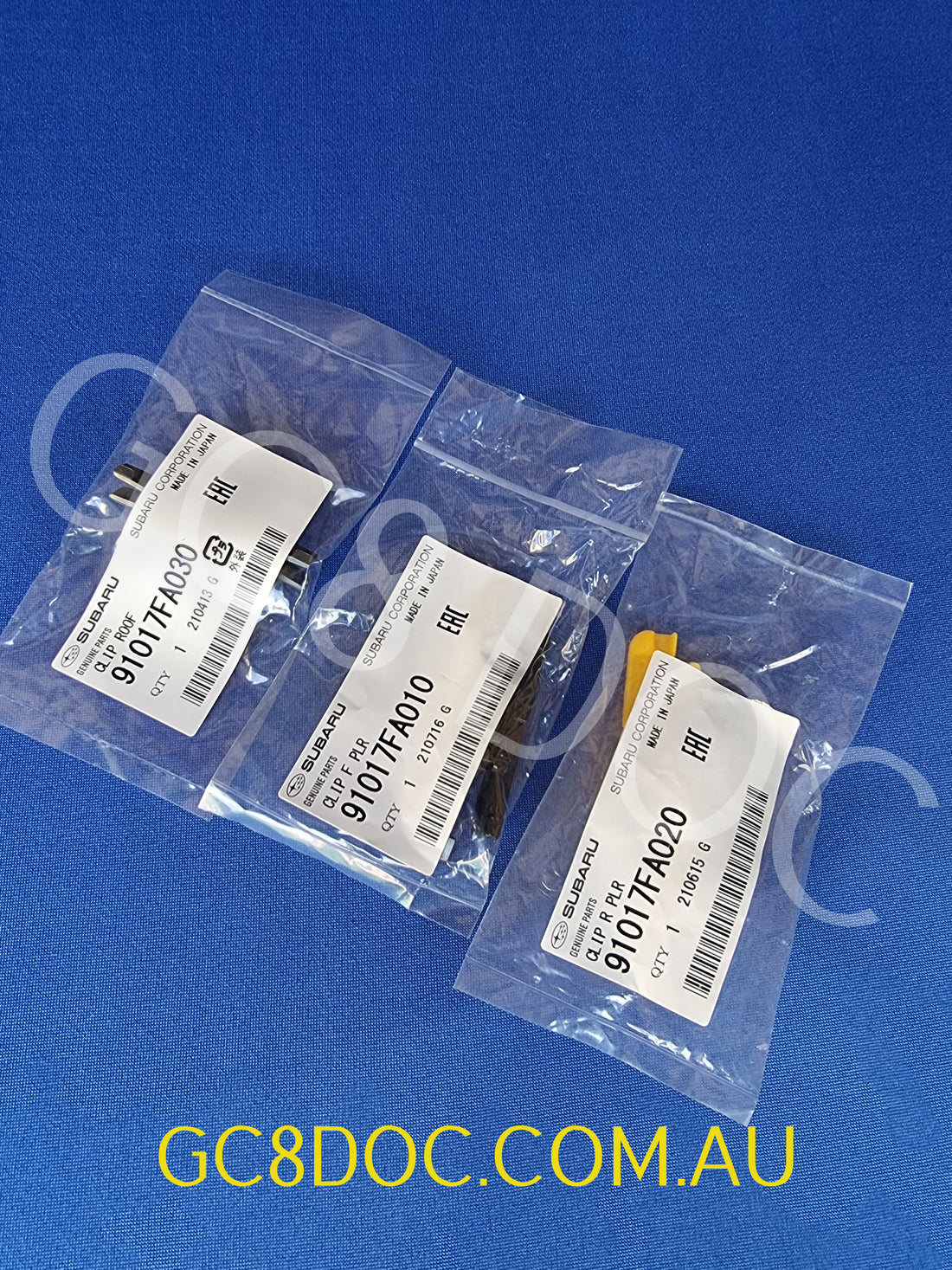 Subaru Impreza GC8 GF8 GM8 92-00 Kit Clips Roof Mouldings 4x 91017FA01 ...